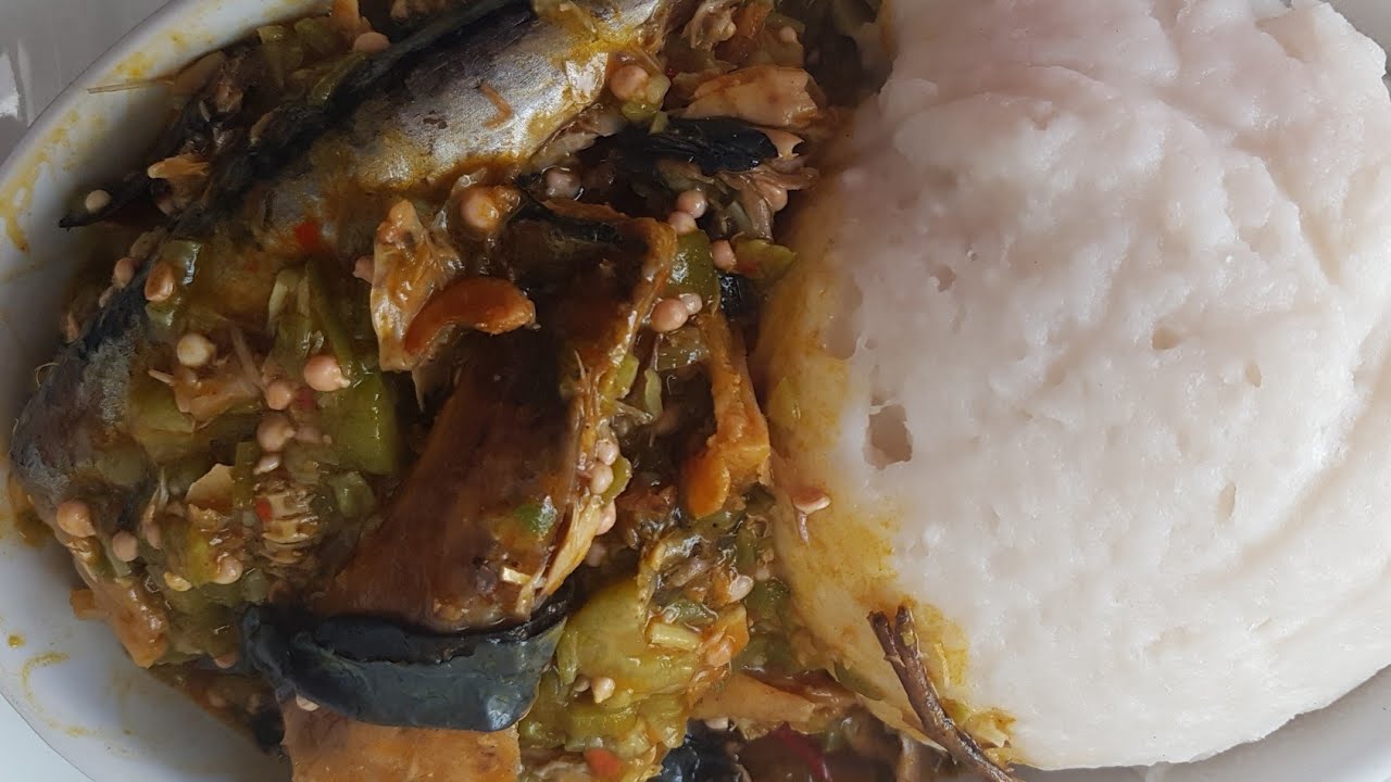 How to cook okro soup with just dry fish - YouTube