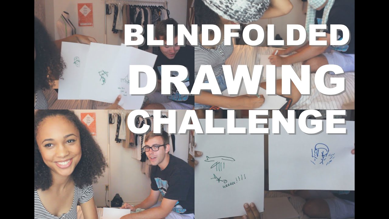 Blindfolded Drawing Challenge - YouTube