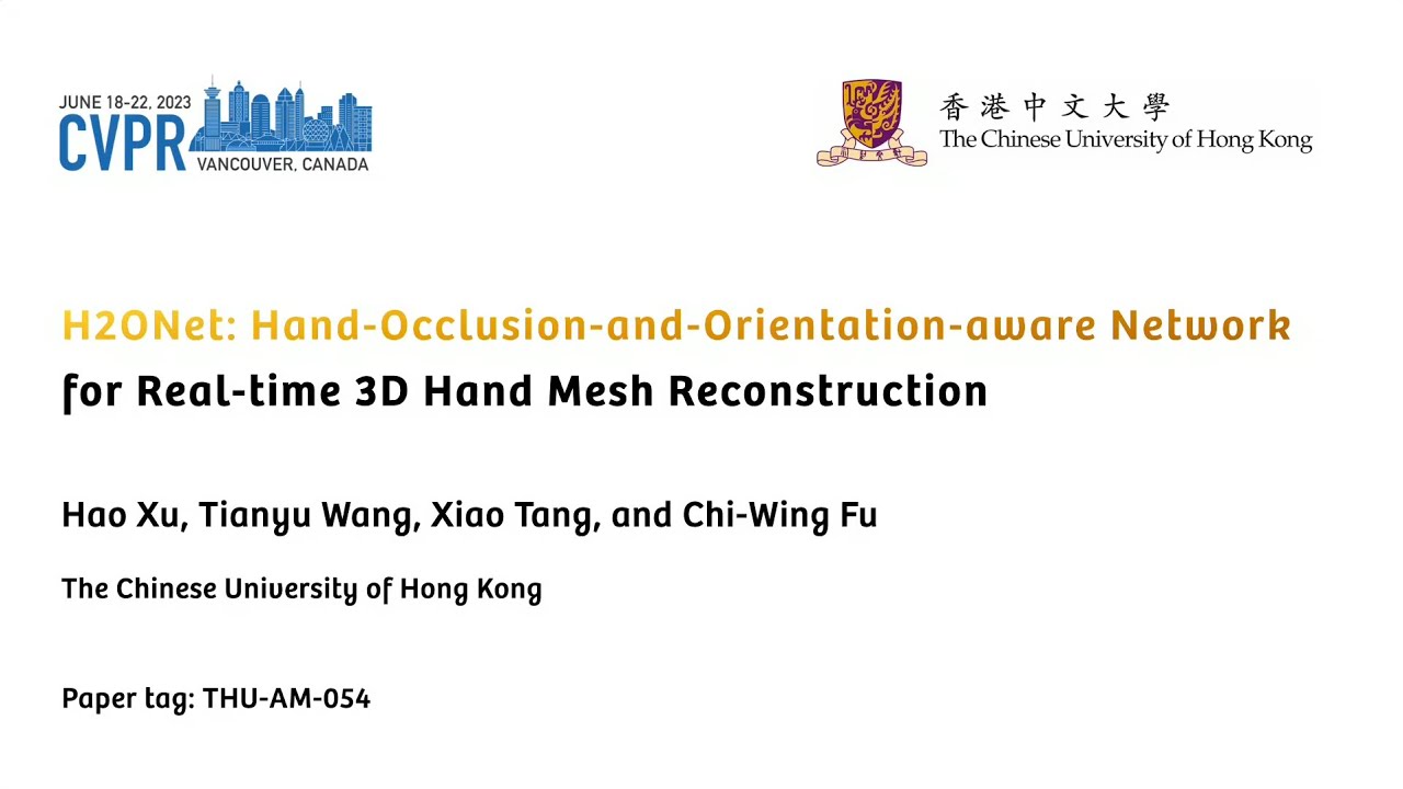 [CVPR'23] H2ONet: Hand-Occlusion-and-Orientation-aware Network for 3D ...