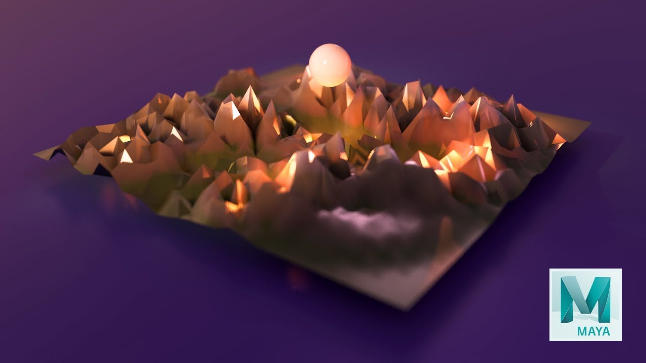 สร้างภูเขาสไตล์ Low polygon ด้วย Soft selection ใน MAYA - YouTube