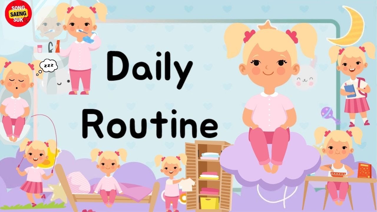 Daily Routine |Vocabulary For Kids |Educational |English Reading ...