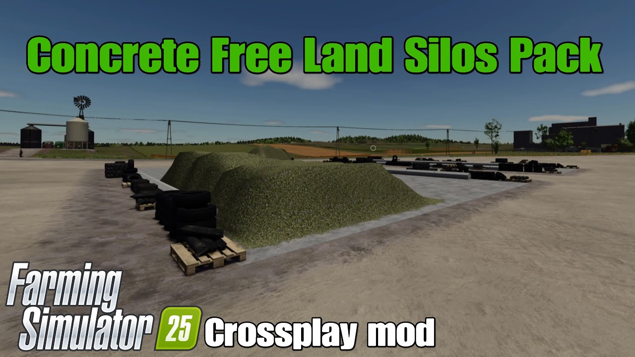 Concrete Free Land Silo Pack / FS25 Crossplay mod - YouTube