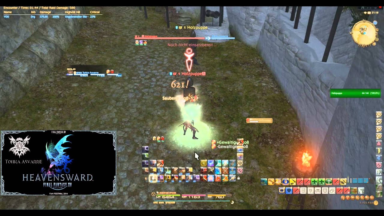 FFXIV - Dragoon Rotation 571 DPS - iLv123 - YouTube