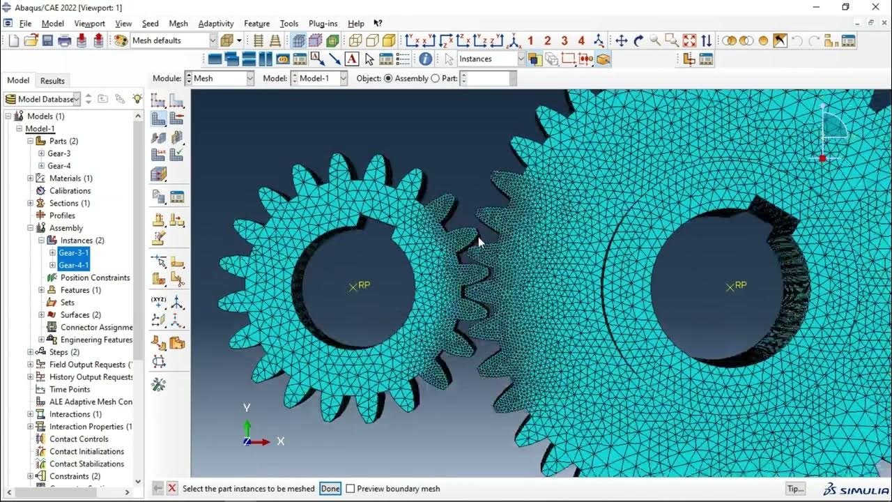 Abaqus Tutorial: Modeling and Analysis of spur gear using Abaqus. - YouTube