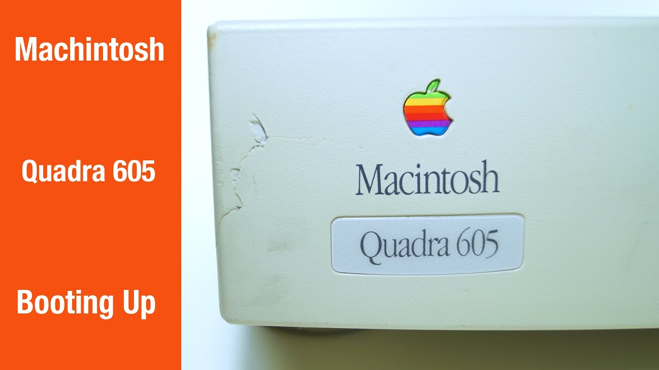 Apple Macintosh Quadra 605 "Pizza Box" - Booting - YouTube