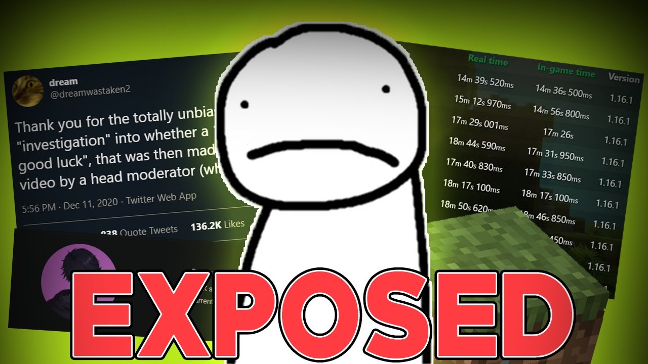 Minecraft, but Dream got exposed for cheating in his speedruns... - YouTube