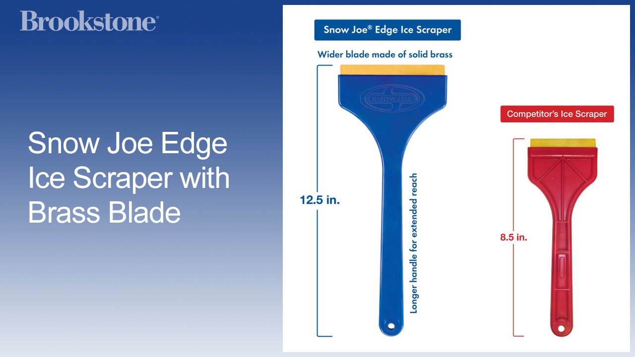 Snow Joe Edge Ice Scraper with Brass Blade - YouTube