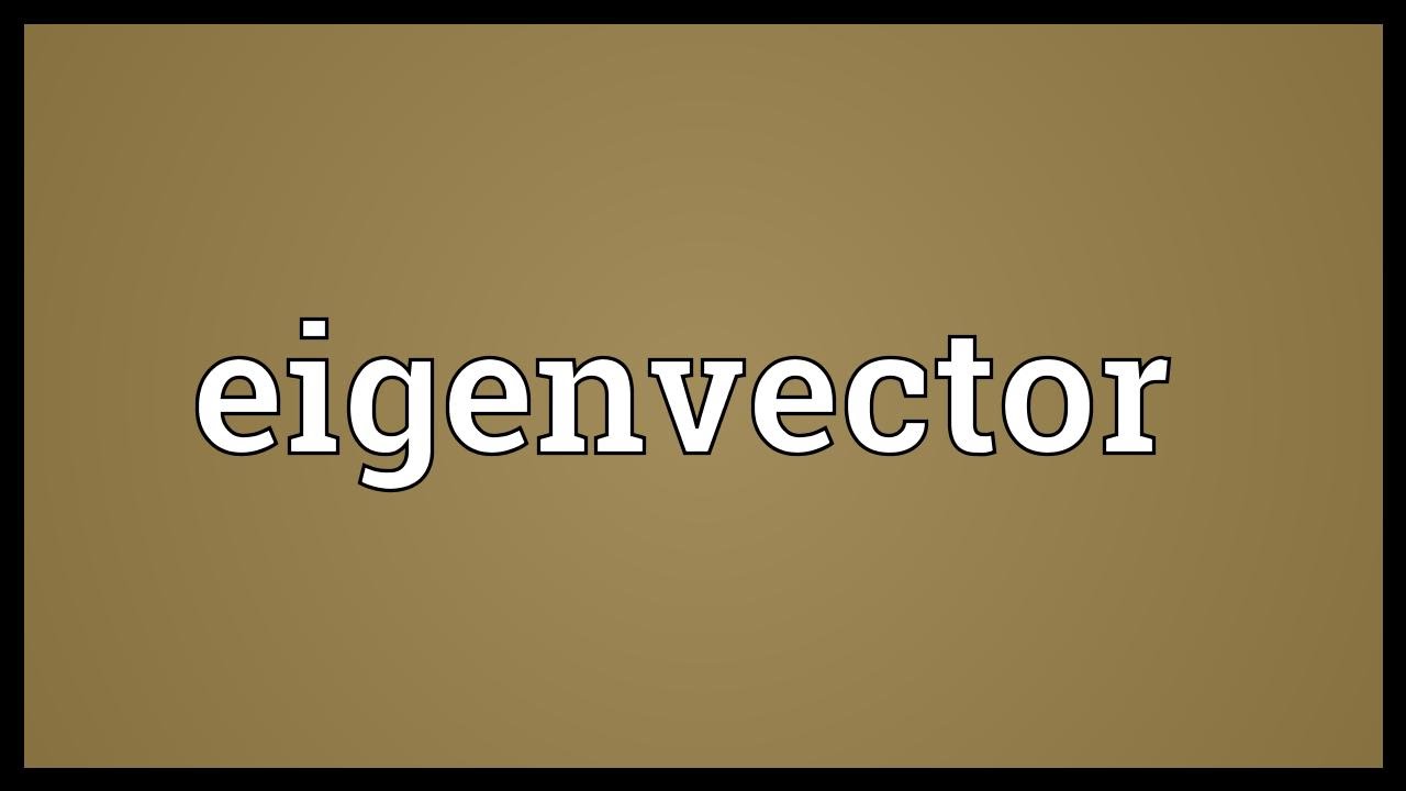 Eigenvector Meaning Youtube 1176