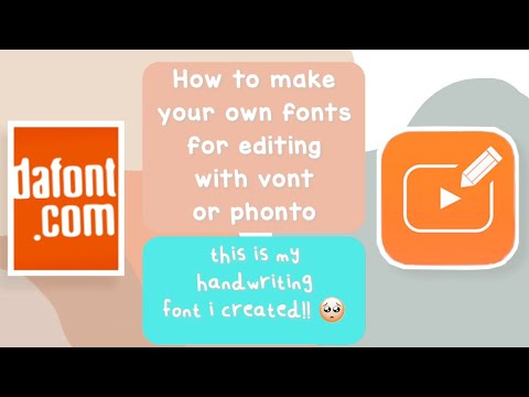 HOW TO CREATE YOUR OWN FONT FOR VONT/PHONTO - YouTube