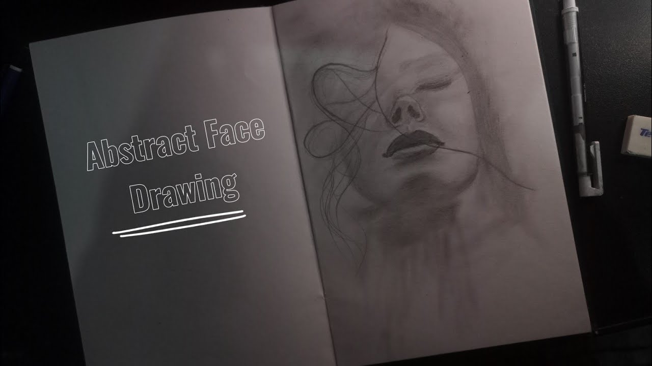 Abstract Face Drawing || Step by step complete guide for Beginners..🖤 ...
