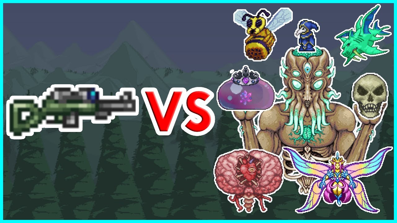 Terraria 1.4 - Sniper Rifle vs ALL Bosses - YouTube