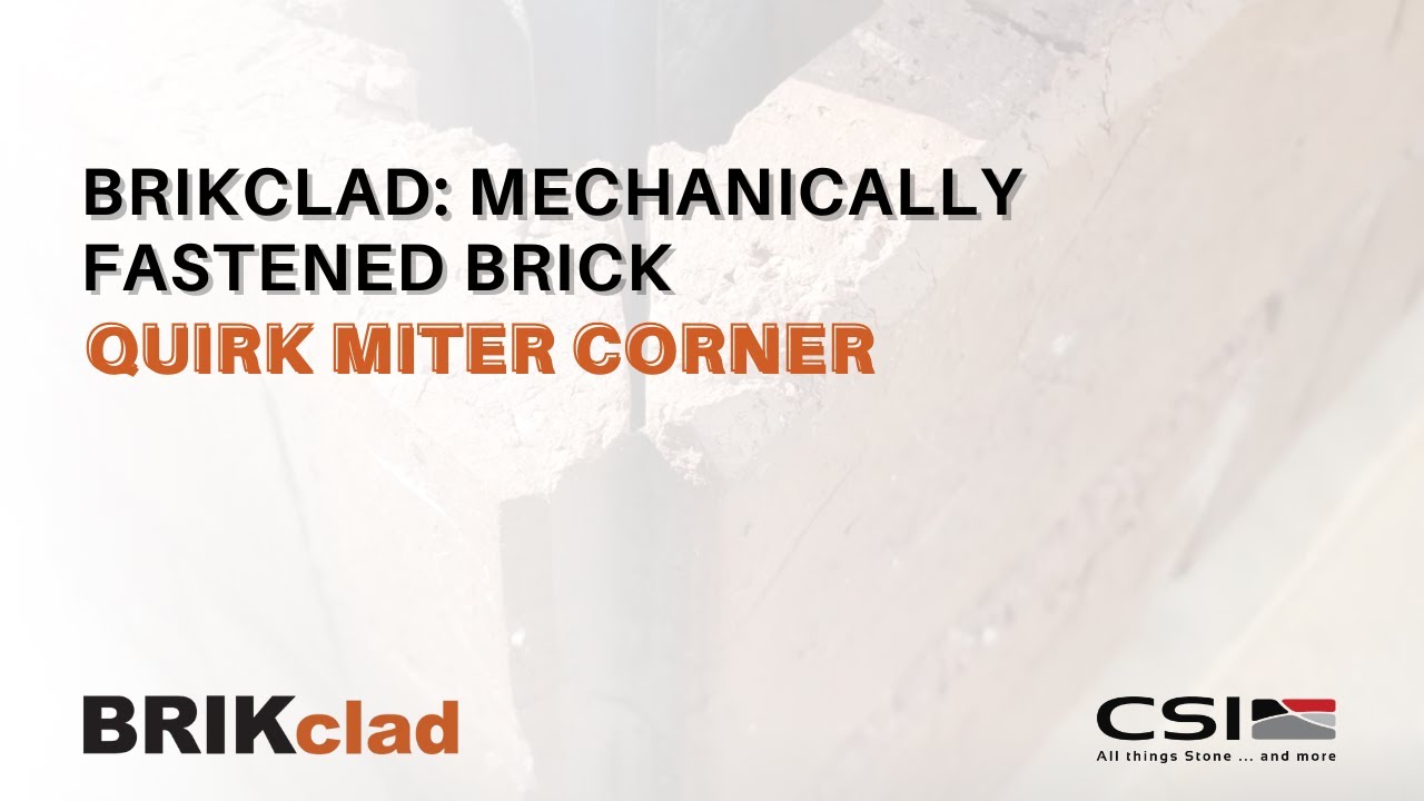 BRIKclad Installation 10: Quirk Miter Corner - YouTube