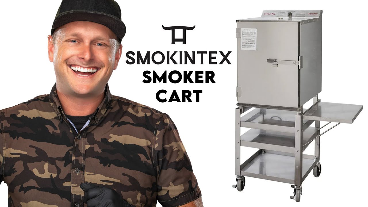 Unboxing the SmokinTex Smoker Cart for the OG Electric Smoker - YouTube