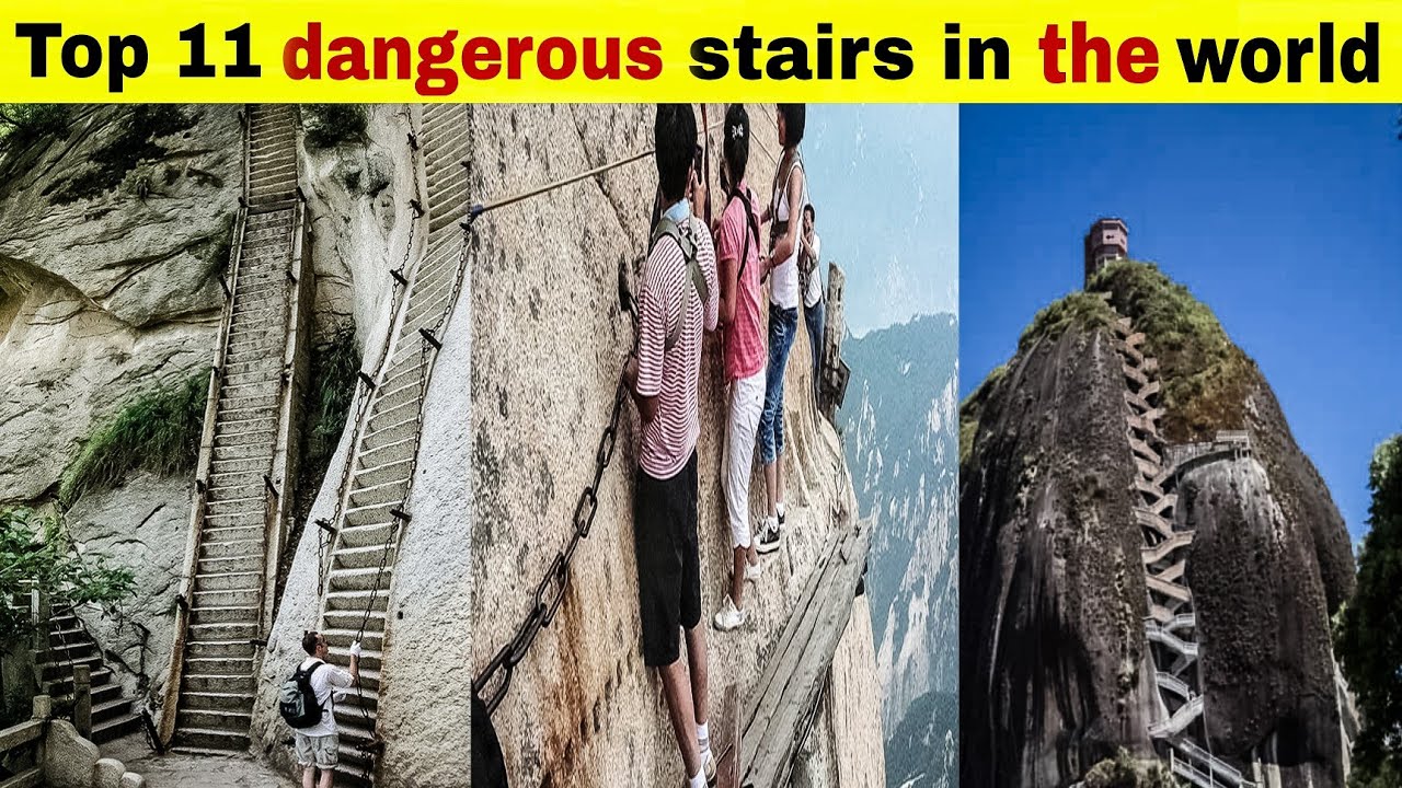 Most dangerous stairs in the world 😯 - YouTube