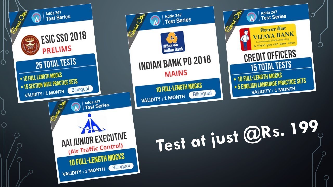 Adda247 Test Series | Special Offers | @ Rs. 199 - YouTube
