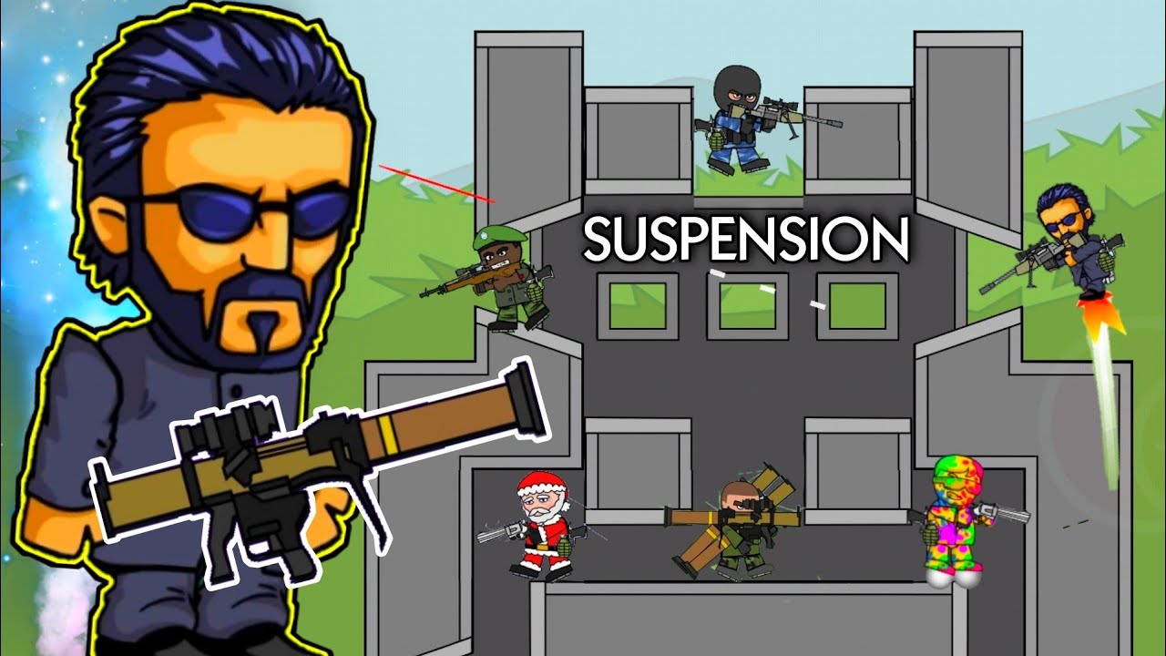 My First Gameplay In Suspension Map 😱 Mini Militia Funny Gameplay - YouTube