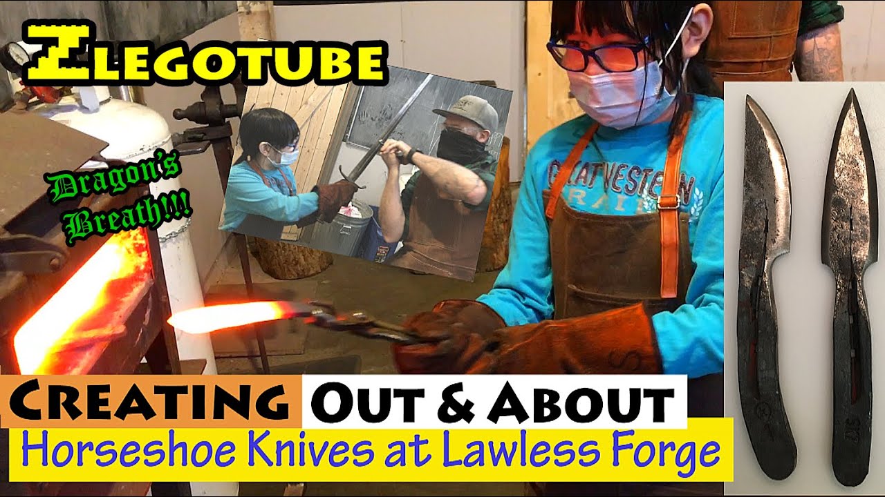 Creating Horseshoe Knives at Lawless Forge! ZlegoYEET levels up in ...