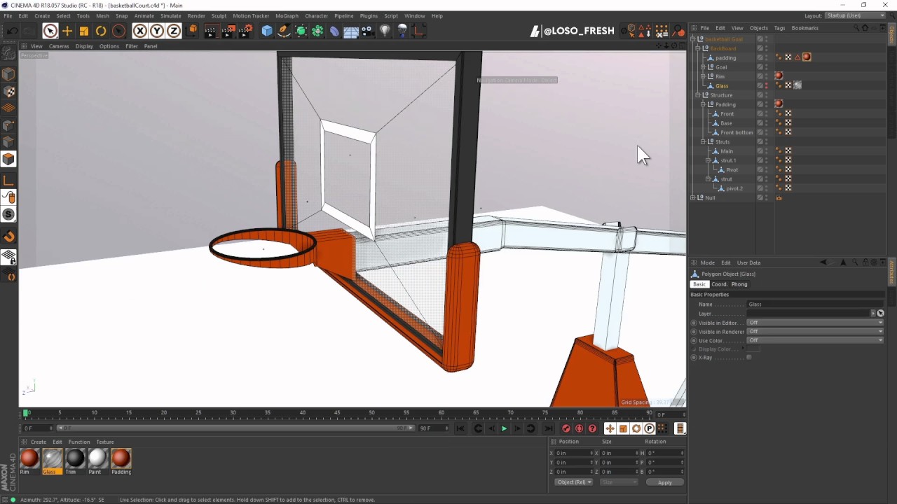 3D Basketball Goal | Cinema 4D Speed Modeling - YouTube