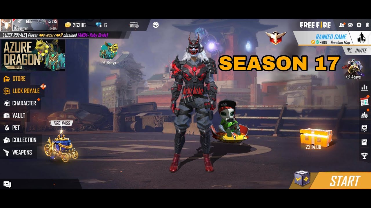 SEASON 17 || ELITE PASS || FULL GAME PLAY || GARENA FREE FIRE || DEBJIT ...