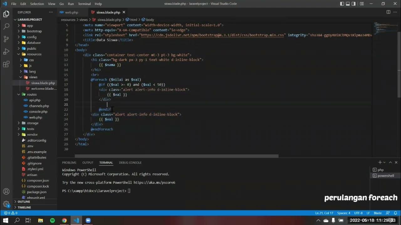 Blade Template Engine Bagian 2 - YouTube