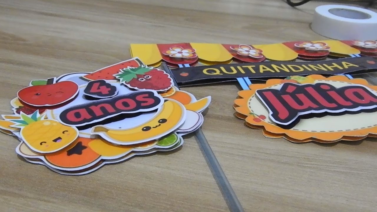 Topper Para Bolo Em Camadas Faça Você Mesmo(Simples De Papel ...