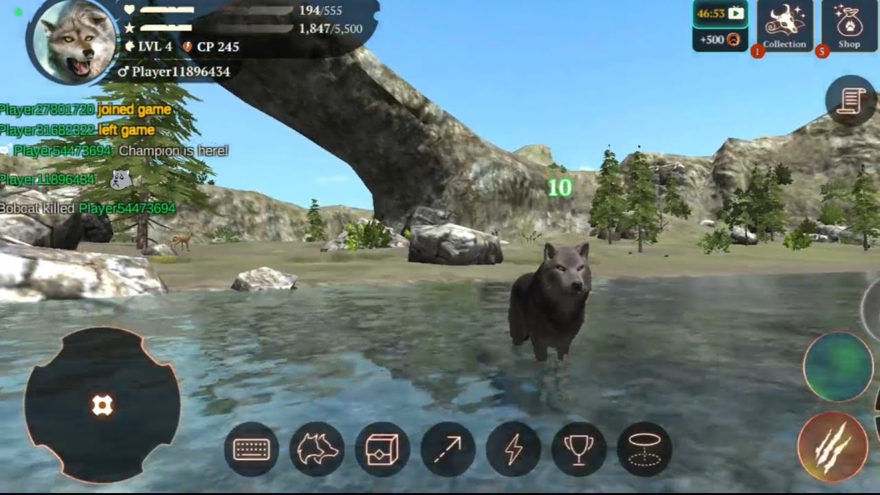 Playing as a Wolf in Jungle || New Animal Game Jungle - YouTube