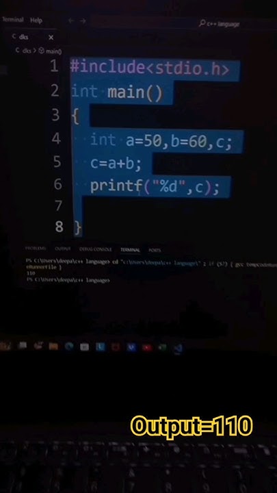 ot_110 how to run c program in visual studio code #coding #laptop # ...