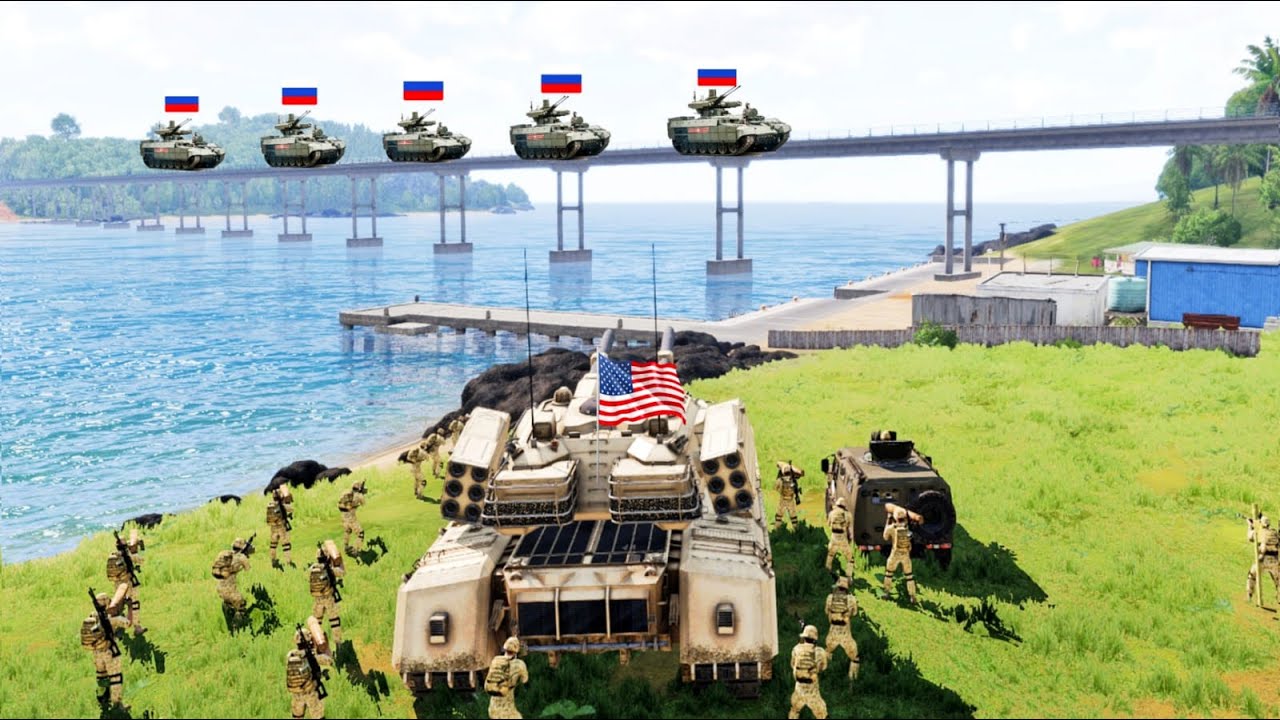 The panicked Russian tank crew tried to jump off the bridge, but ...