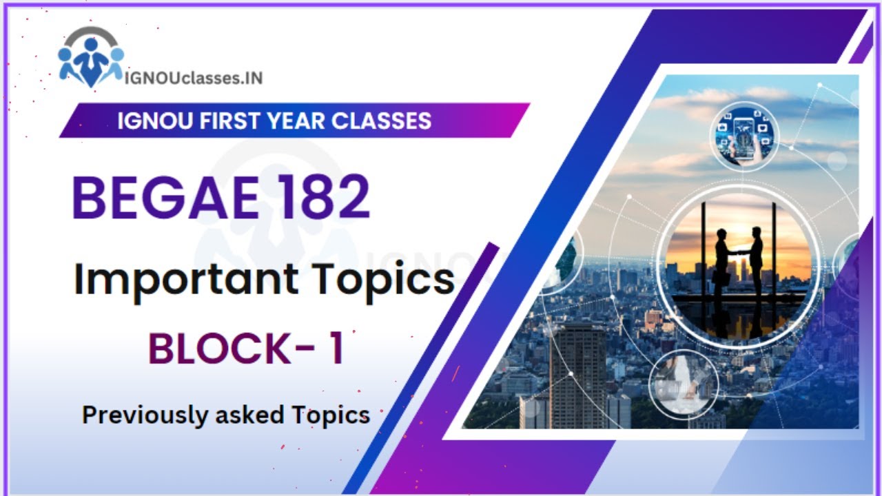 BEGAE 182 Important Topics| English Communication Skills| Block 1 - YouTube