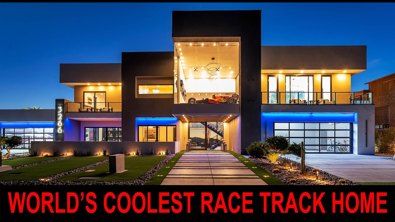 The Ultimate Race Track House For Sale - YouTube