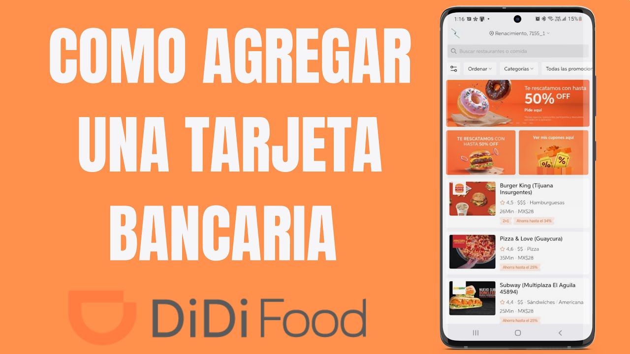 Como AGREGAR una TARJETA para PAGAR en DIDI FOOD - YouTube