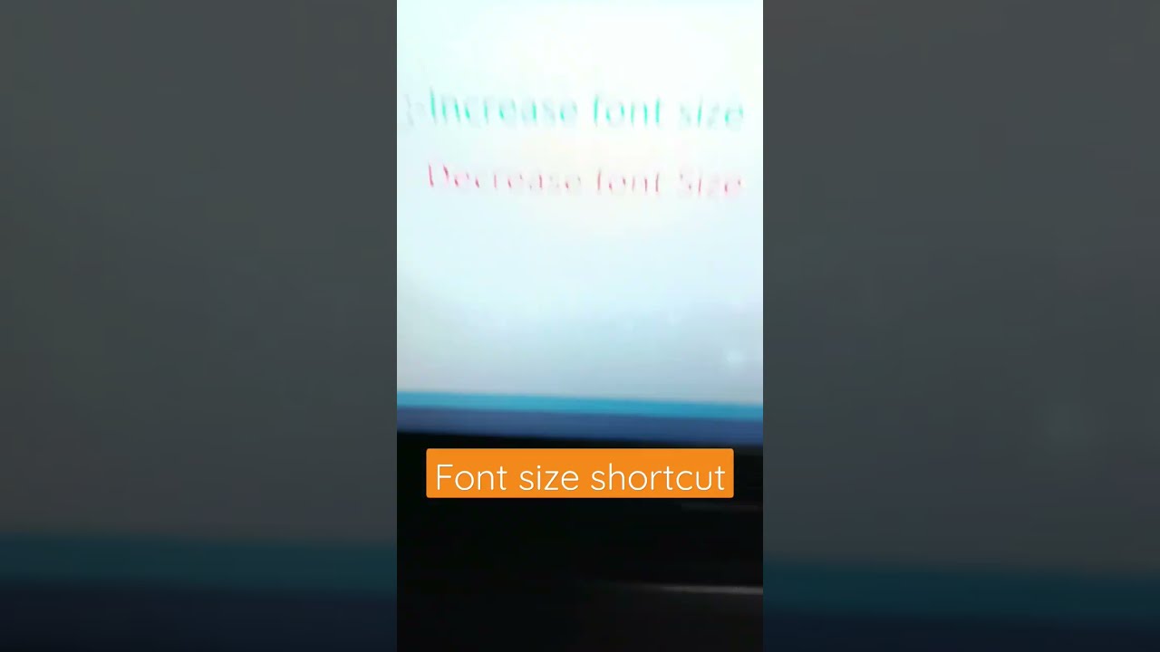 Font Size Shortcut YouTube Font Size Shortcut YouTube