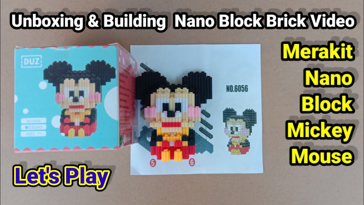 Unboxing Dan Merakit Nano Block Mickey Mouse || Block Brick Education ...
