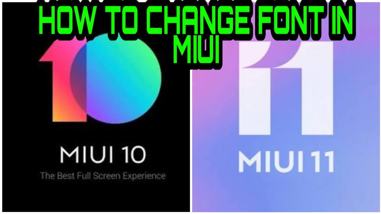 How To Change Fonts In MIUI 10 & 11 - YouTube