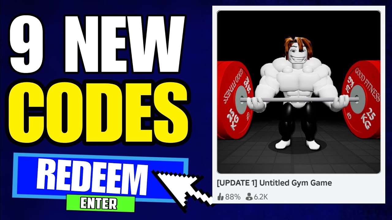 ROBLOX UNTITLED GYM GAME CODES 2024!! | BE QUICKLY | UPDATE 1 - YouTube