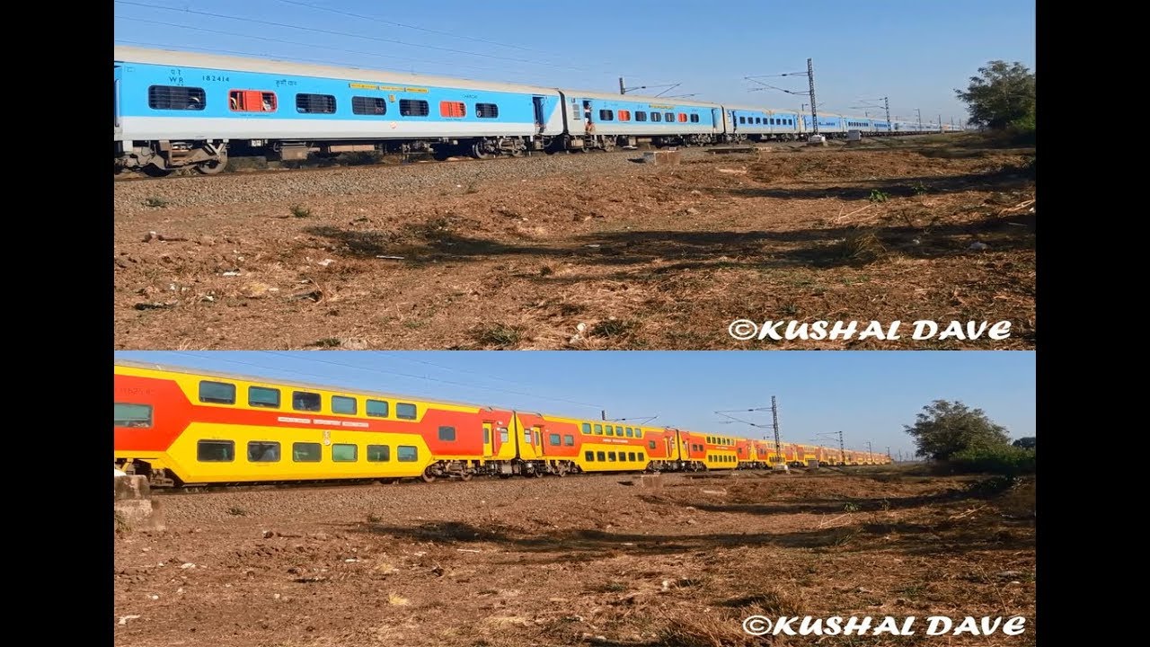 [2 in1] Train From Mumbai to Ahmedabad-Karnavati Express & AC Double ...