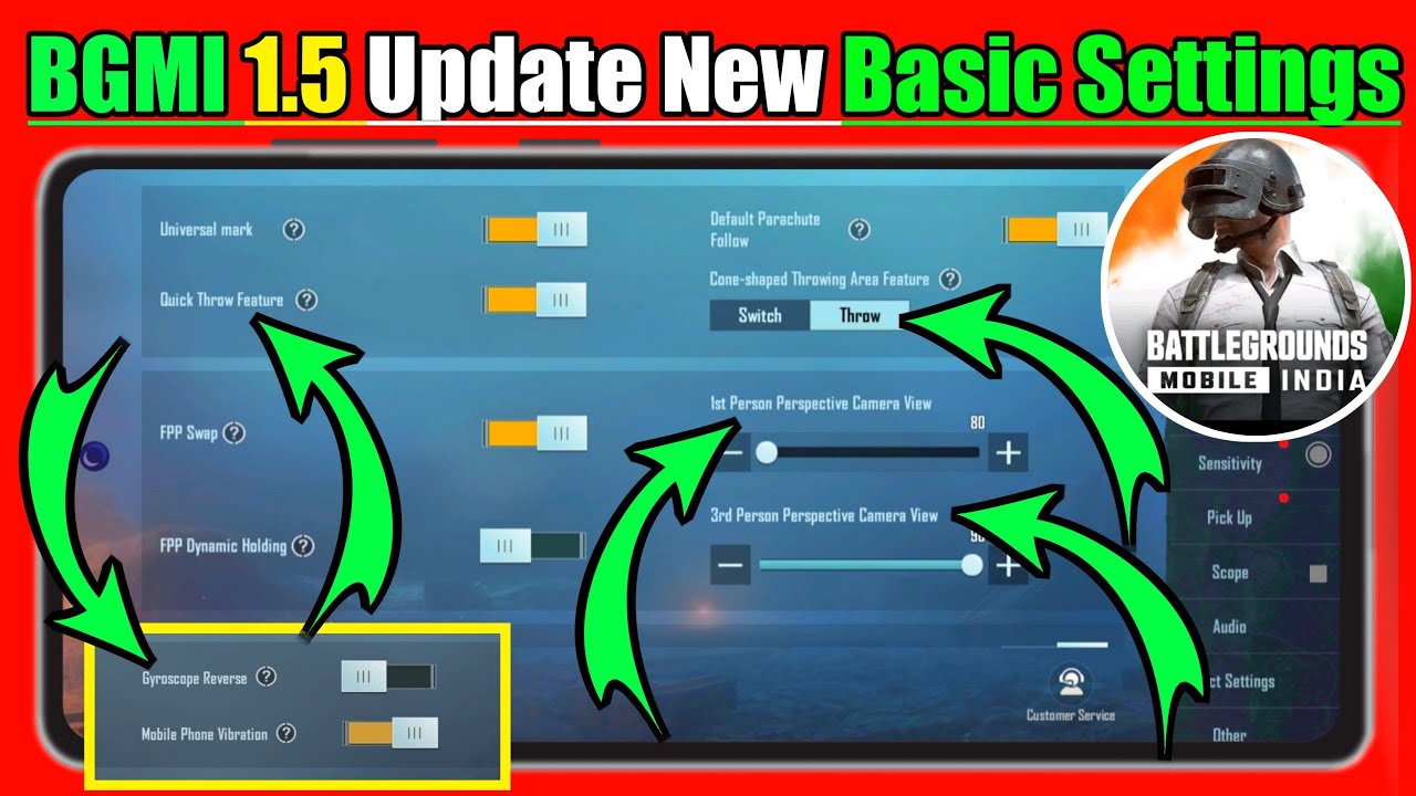 BGMI New Update 1.5 Basic Settings Guide|Battlegrounds Mobile India 1.5 ...