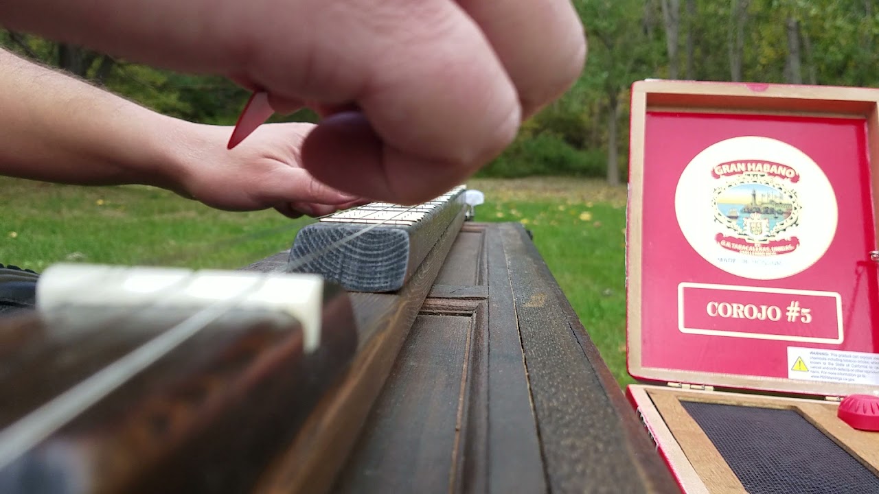 diy dulcimer played through cigar box amp - YouTube