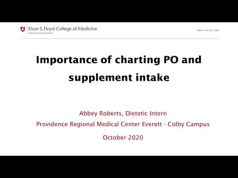 Interdisciplinary Care - The Importance of Charting PO and Supplement ...