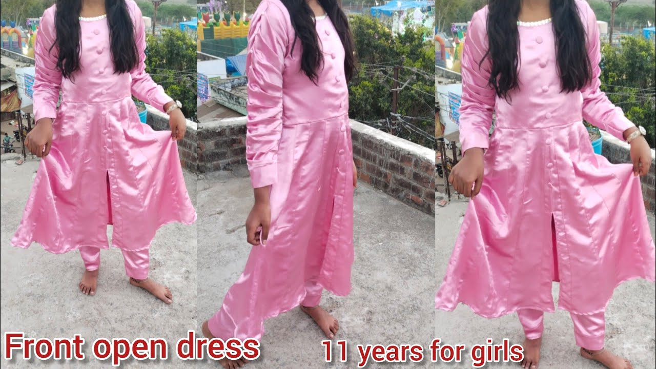 Front open Kali frock Cutting and Stitching #ShamaDressDiy - YouTube