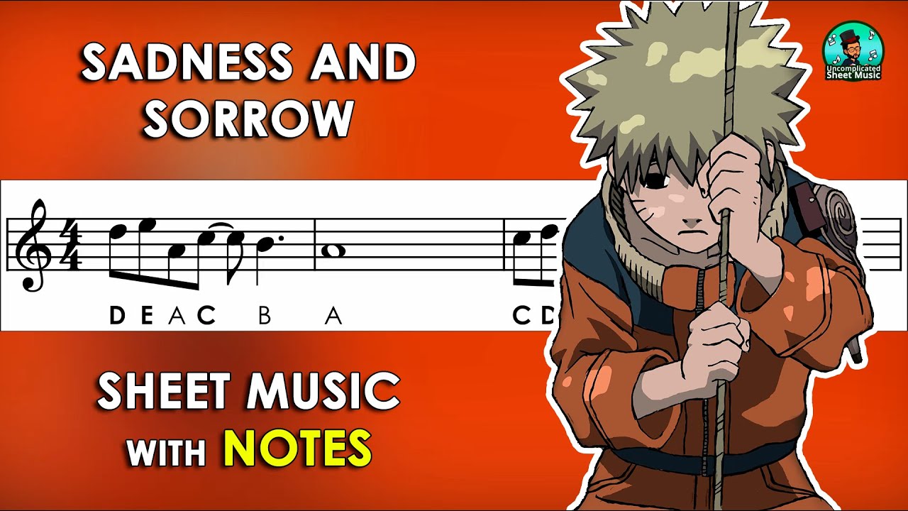 Sadness and Sorrow | Sheet Music with Easy Notes for Recorder, Violin ...