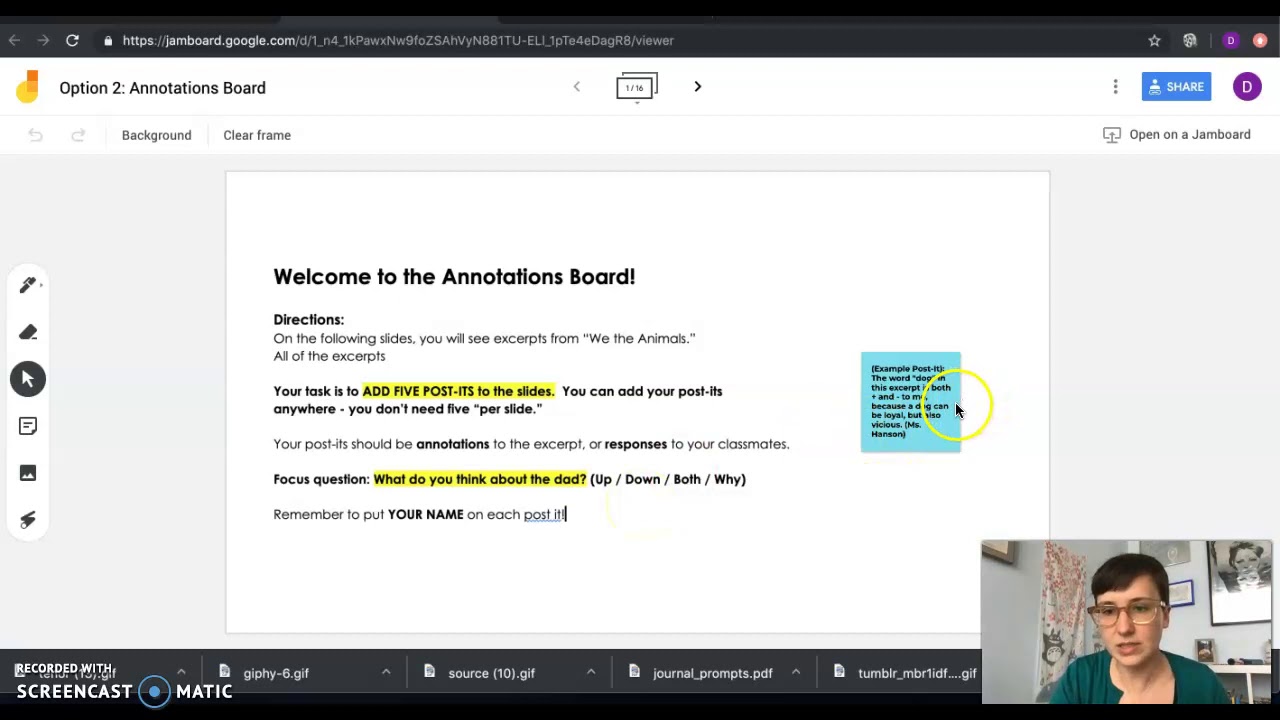 Directions for Annotations Board - YouTube