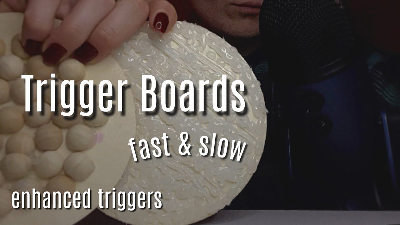 Asmr Trigger Boards ~ Varied Triggers ~ fast& slow (gripping, scratching, tapping) - YouTube