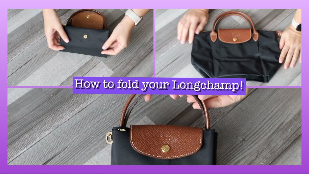 How to fold your Longchamp Le Pliage! :) - YouTube