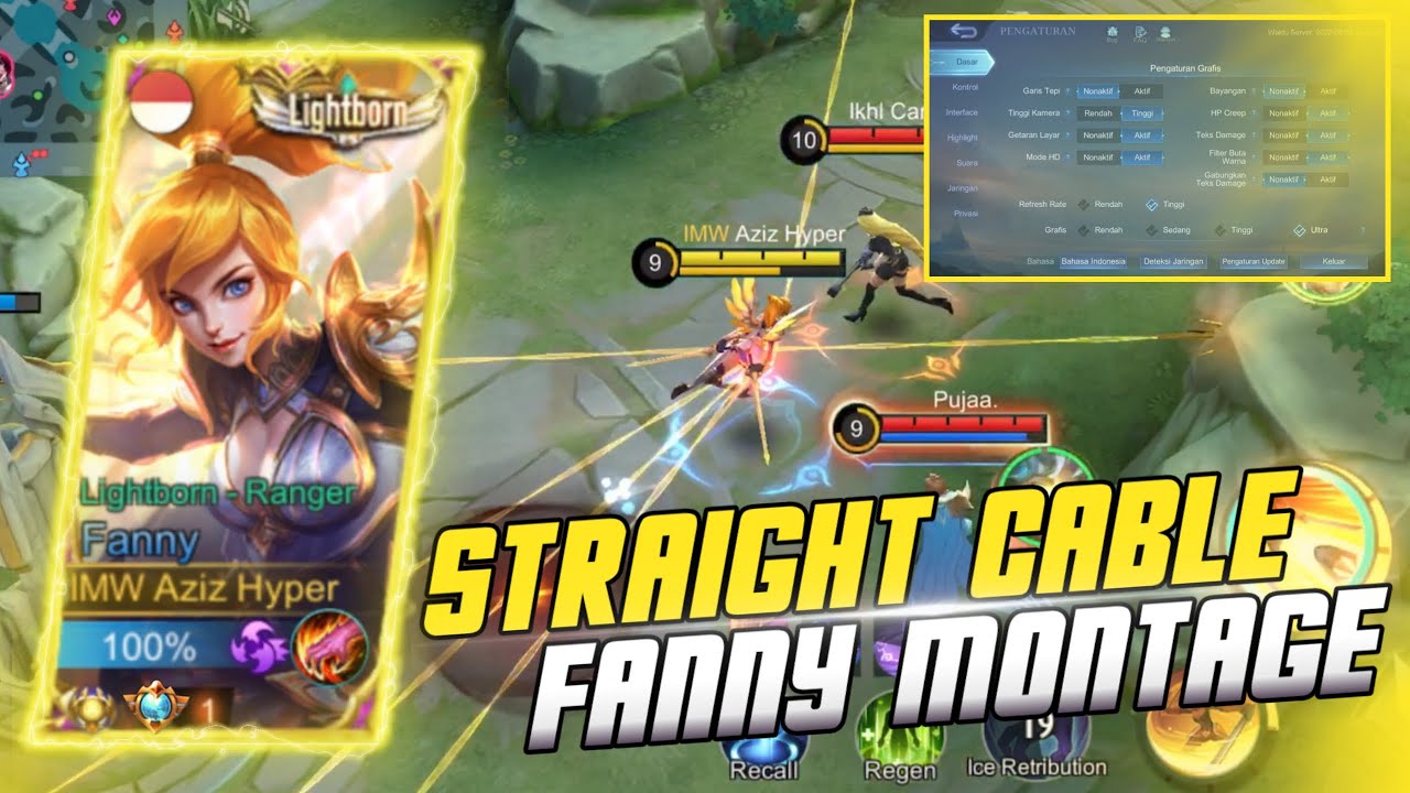 TUTORIAL STRAIGHT CABLE FANNY | SETTINGAN FANNY FREESTYLE LURUS ...