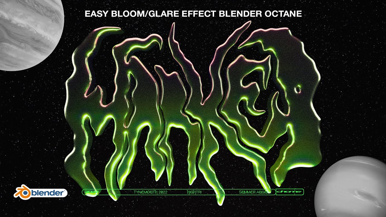 HOW TO GET GLARE AND BLOOM EFFECT IN BLENDER / CHROME TYPE / OCTANE ...