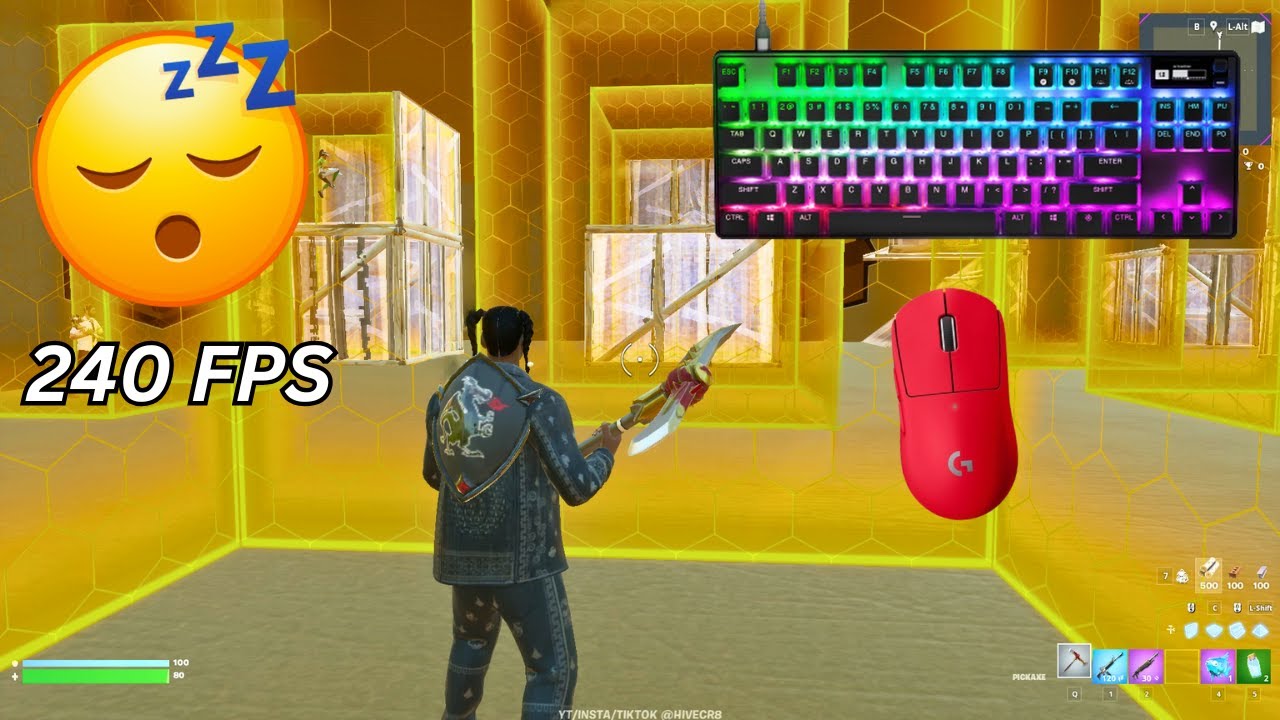 SteelSeries Apex Pro Mini ASMR😴 240 FPS Fortnite Satisfying Box Fights ...