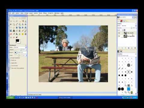 Gimp turorial on blending 2 images - YouTube