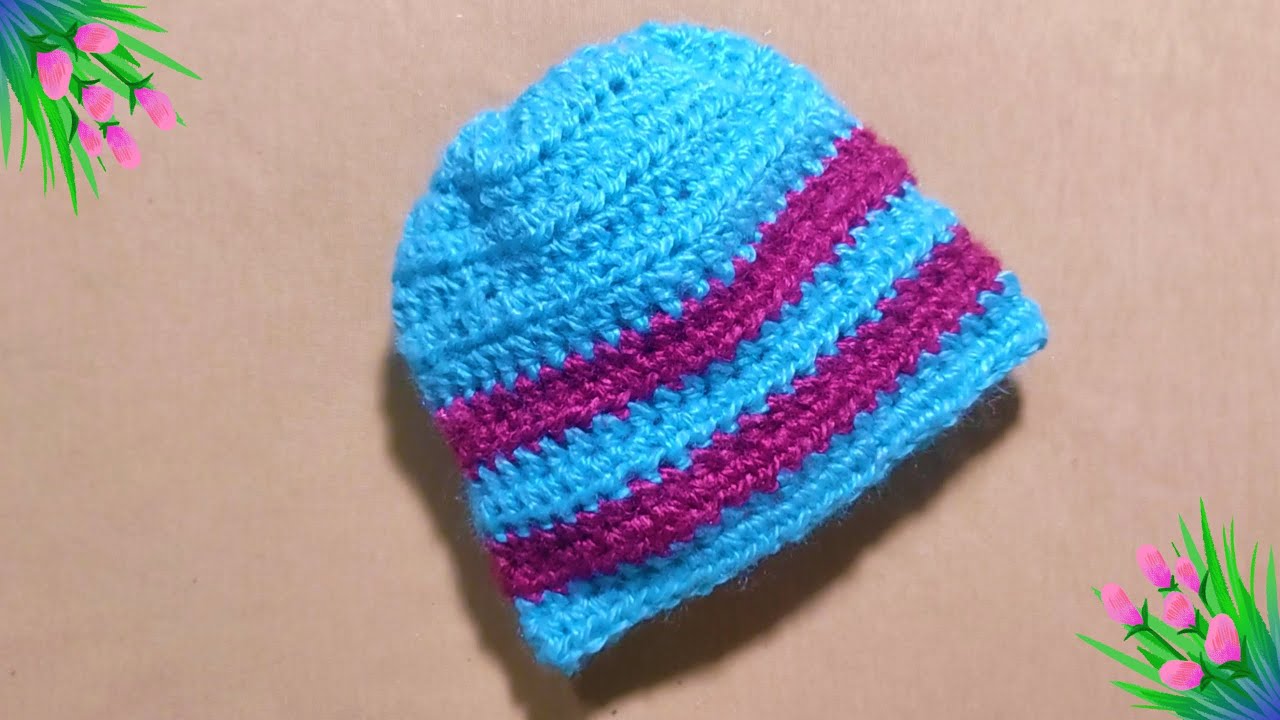 crochet woolen cap/hat/topi/beanie || knitting cap ||topi design ...