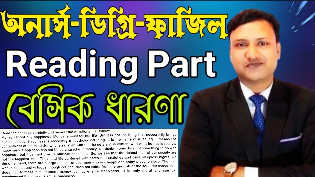 Degree Honours reading | Reading model test | How to answer Reading ...
